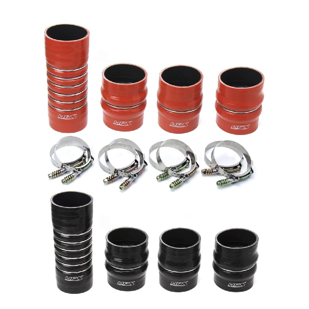 HPS High Temp Reinforced Silicone Intercooler Boot Kit 03-07 Dodge 5.9 ...