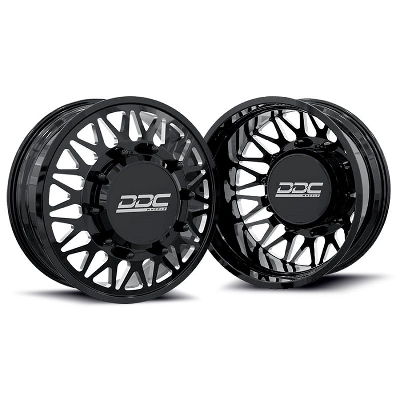 DDC Wheels Forged Black/Milled Mesh 20"x8.25" Wheel Set 11-23 GM 3500 ...